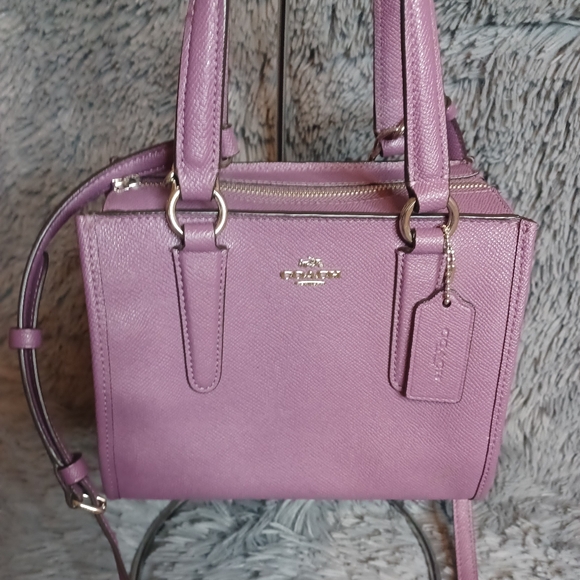 Coach | Bags | Coach Saffiano Leather Mini Tote With Crossbody Strap In ...